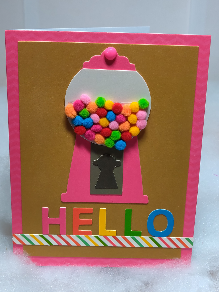 Gumball pom-pom Card – Scrappy Friends Crafty Concoctions